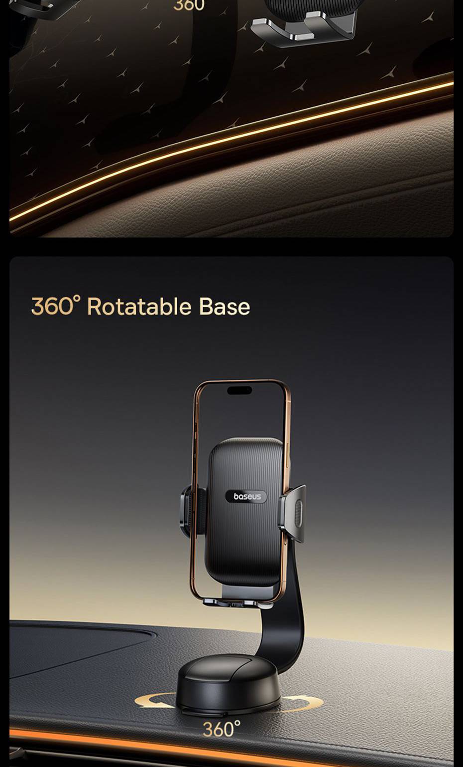 【New Arrivals】Baseus PrimeTrip C03 Air Clamping Car Mount Suction Cup ...