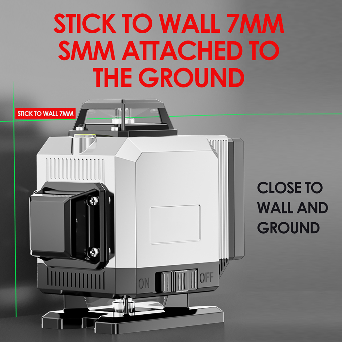 16 Line 4d Laser Level Green Light Self-Leveling 360° Rotary Cross Auto ...