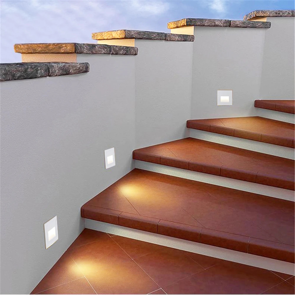 Outdoor Waterproof IP65 footlight Lighting Recessed Wall Lamp LED ...