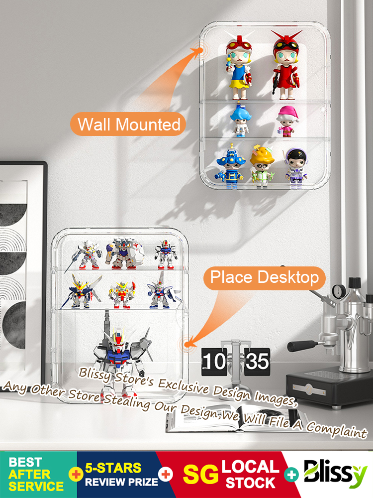 Acrylic Popmart Display Box Wall Figurine Display Case Wall Mounted ...