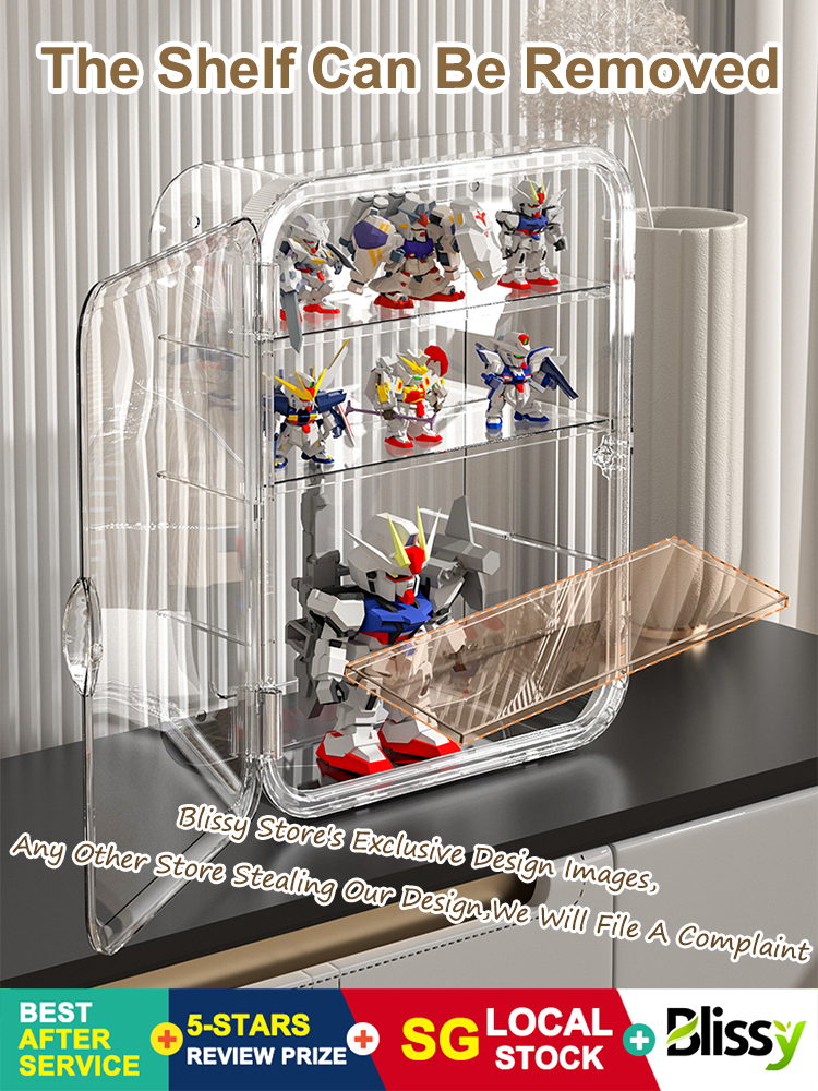Acrylic Popmart Display Box Wall Figurine Display Case Wall Mounted ...
