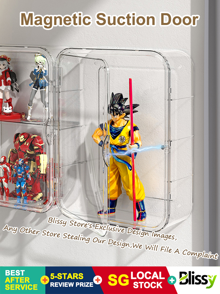 Acrylic Popmart Display Box Wall Figurine Display Case Wall Mounted ...