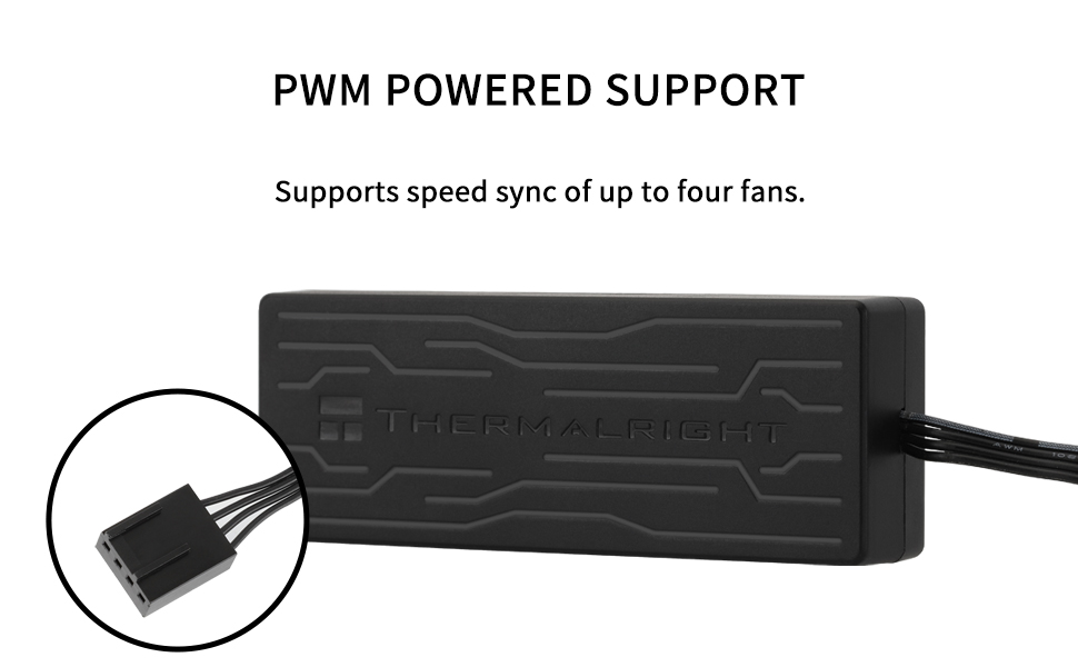 Thermalright ARGB Fan HUB Controller Support 8 Groups of Fans, 8-Port 4 ...
