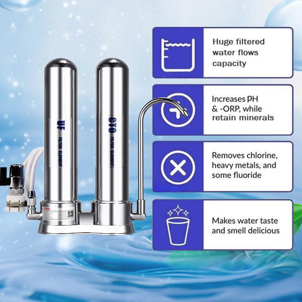 Direct Drinking Water Filter System Counter Top Ultrafiltration ...
