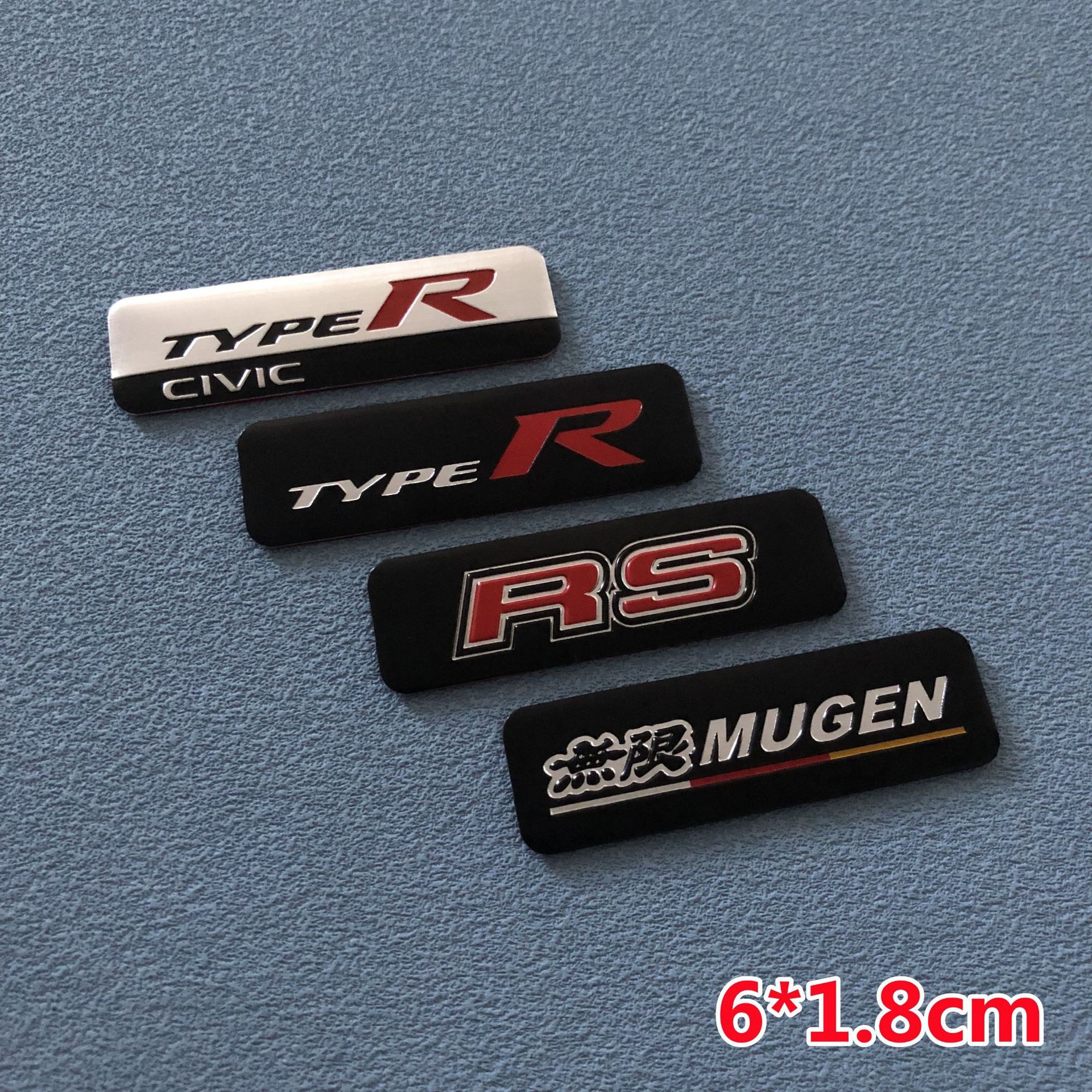 6*1.8CM 3D aluminum MUGEN TYPER RS letter car sticker decal badge ...