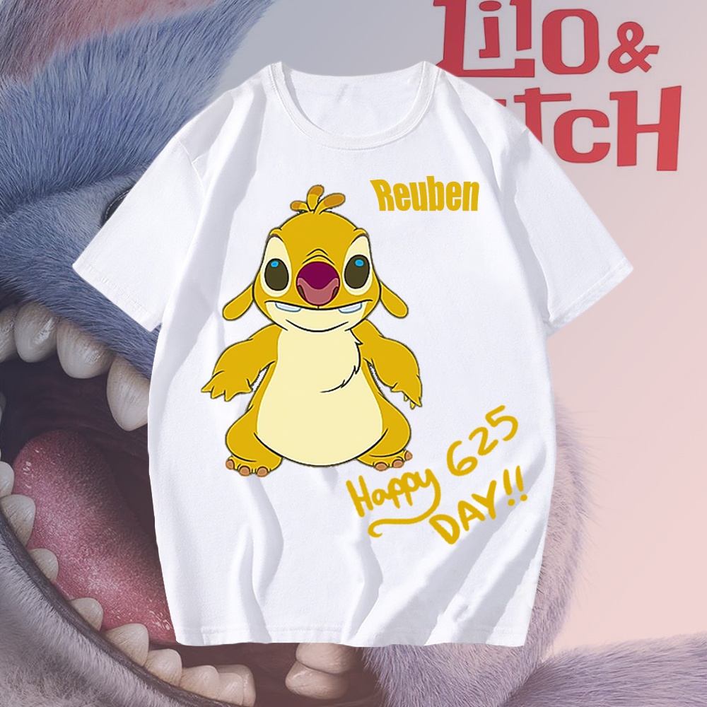 LILO & STITCH 100% Cotton T-Shirt for Men and Women 625 REUBEN Printed ...