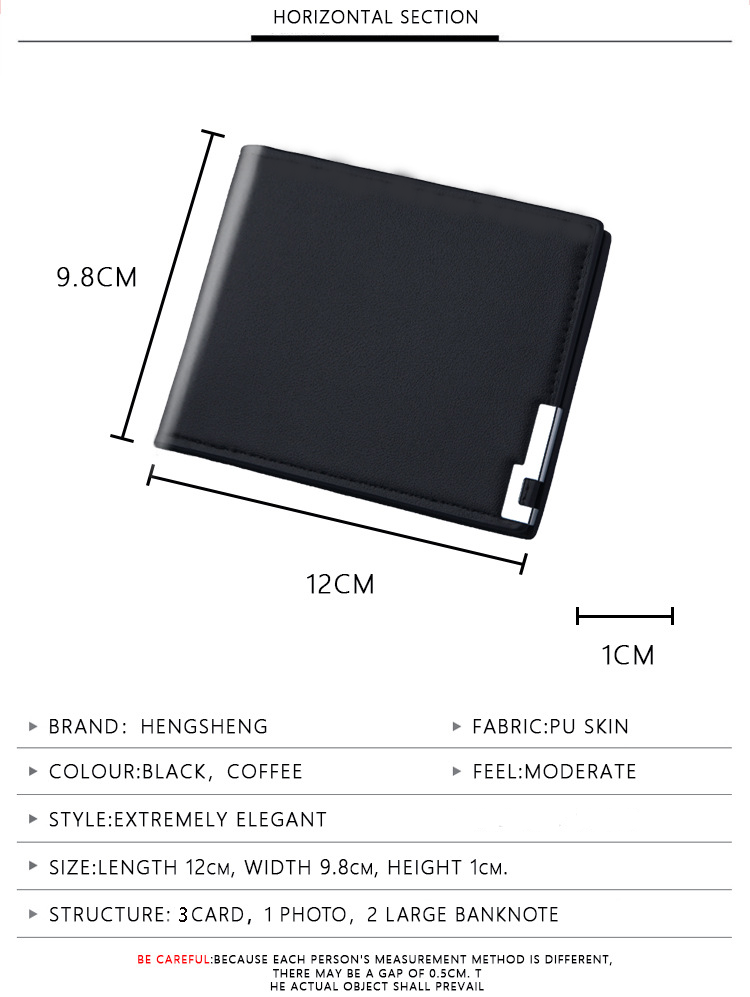 New Men Wallet Short Thin Trendy Wallet Youth Card Bag Wallet Korean ...