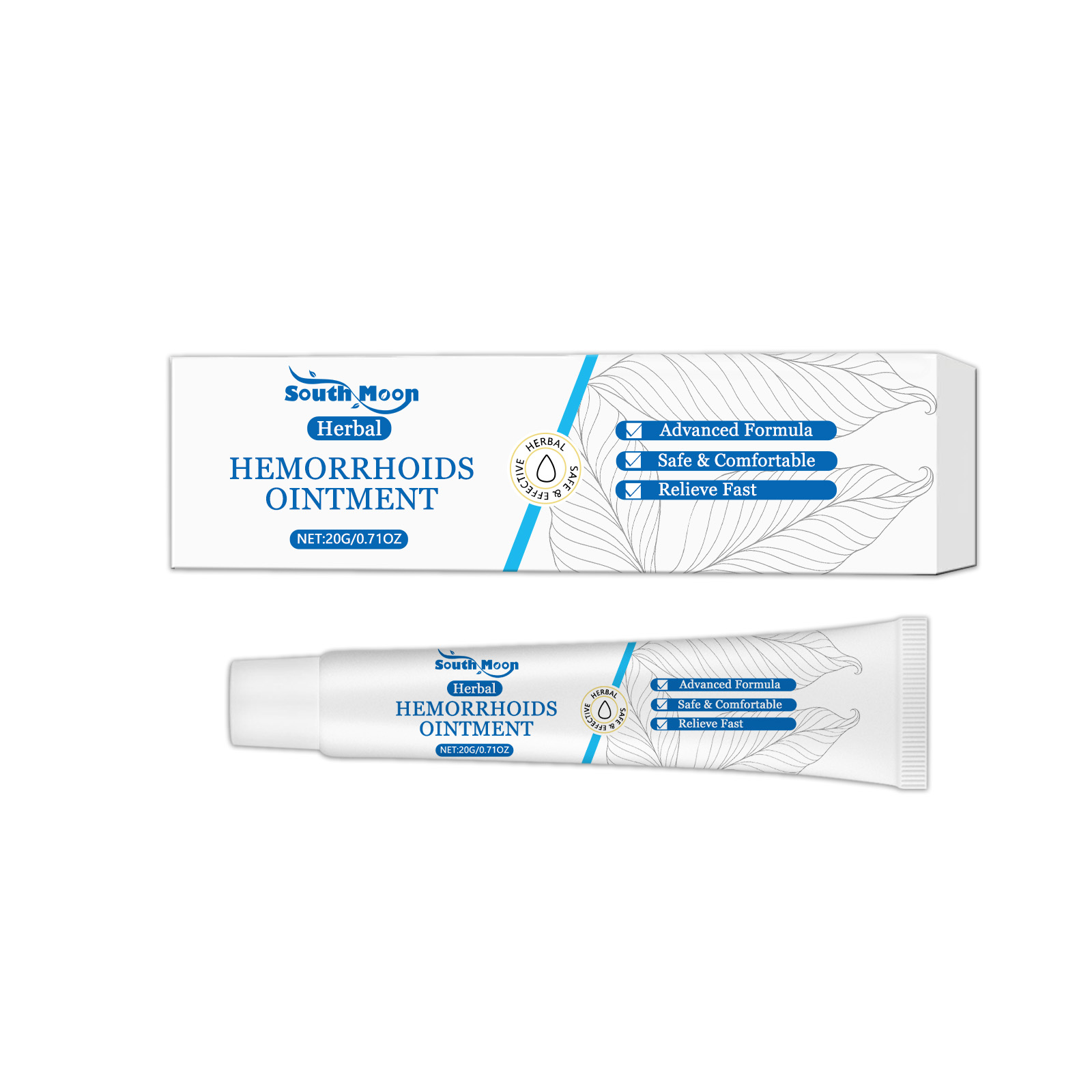 South Moon Pure Herbal Hemorrhoid Removal Cream External Internal Mixed