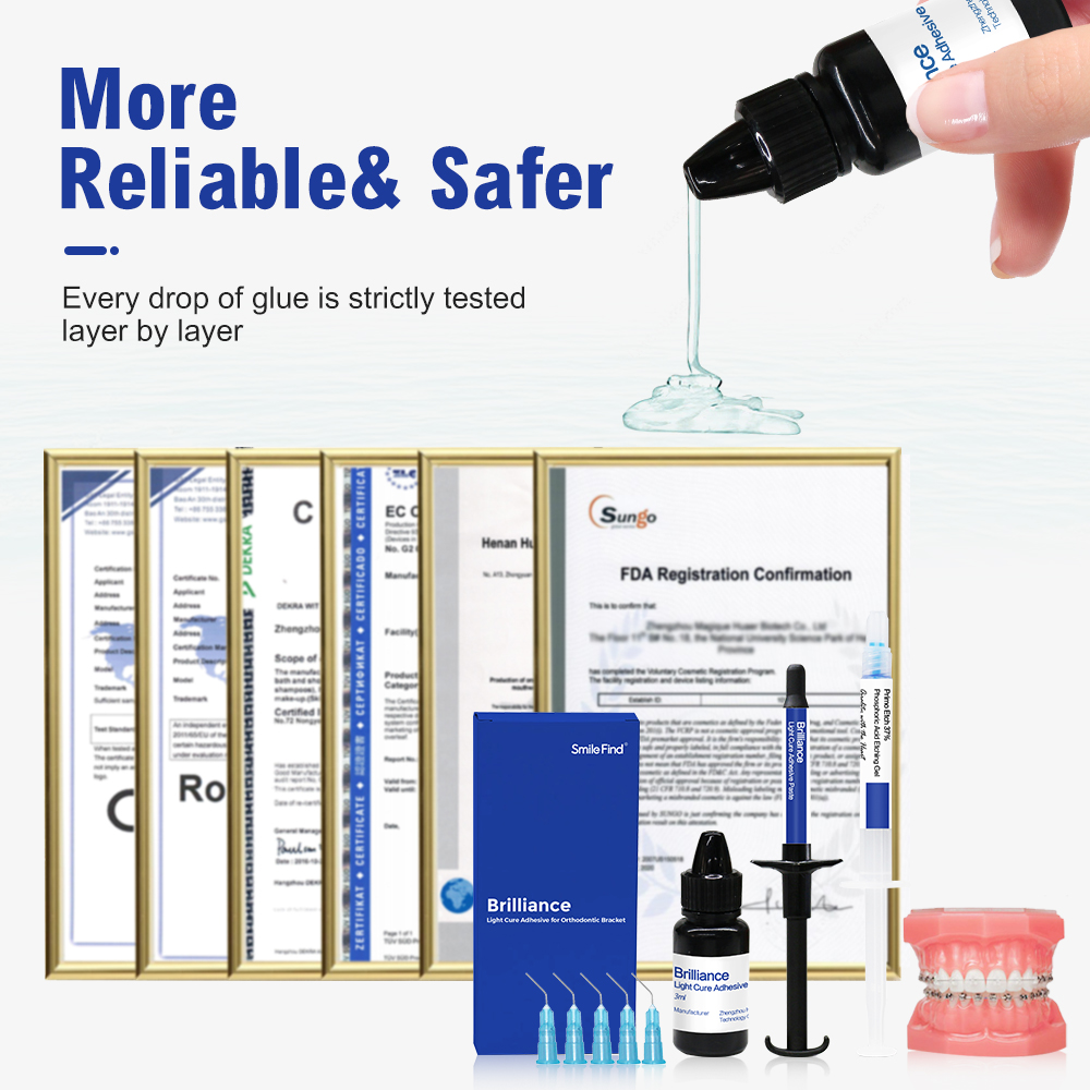 Dental Orthodontic Light-cure Adhesive Kit Bondable Glue Bonding ...