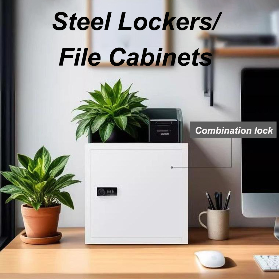 Small Metal Cabinet Password locker Desktop File Cabinet Desktop Safe Box | Shopee Malaysia