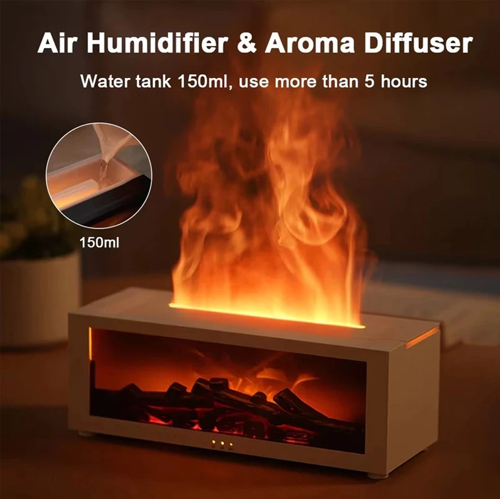 【12 hours delivery】Flame Ultrasonic Air Diffuser with Remote Control ...