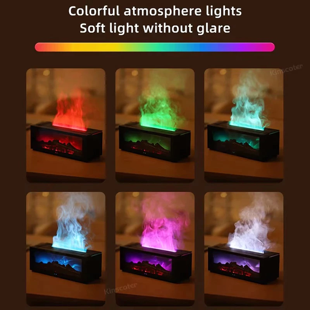 【12 hours delivery】Flame Ultrasonic Air Diffuser with Remote Control ...