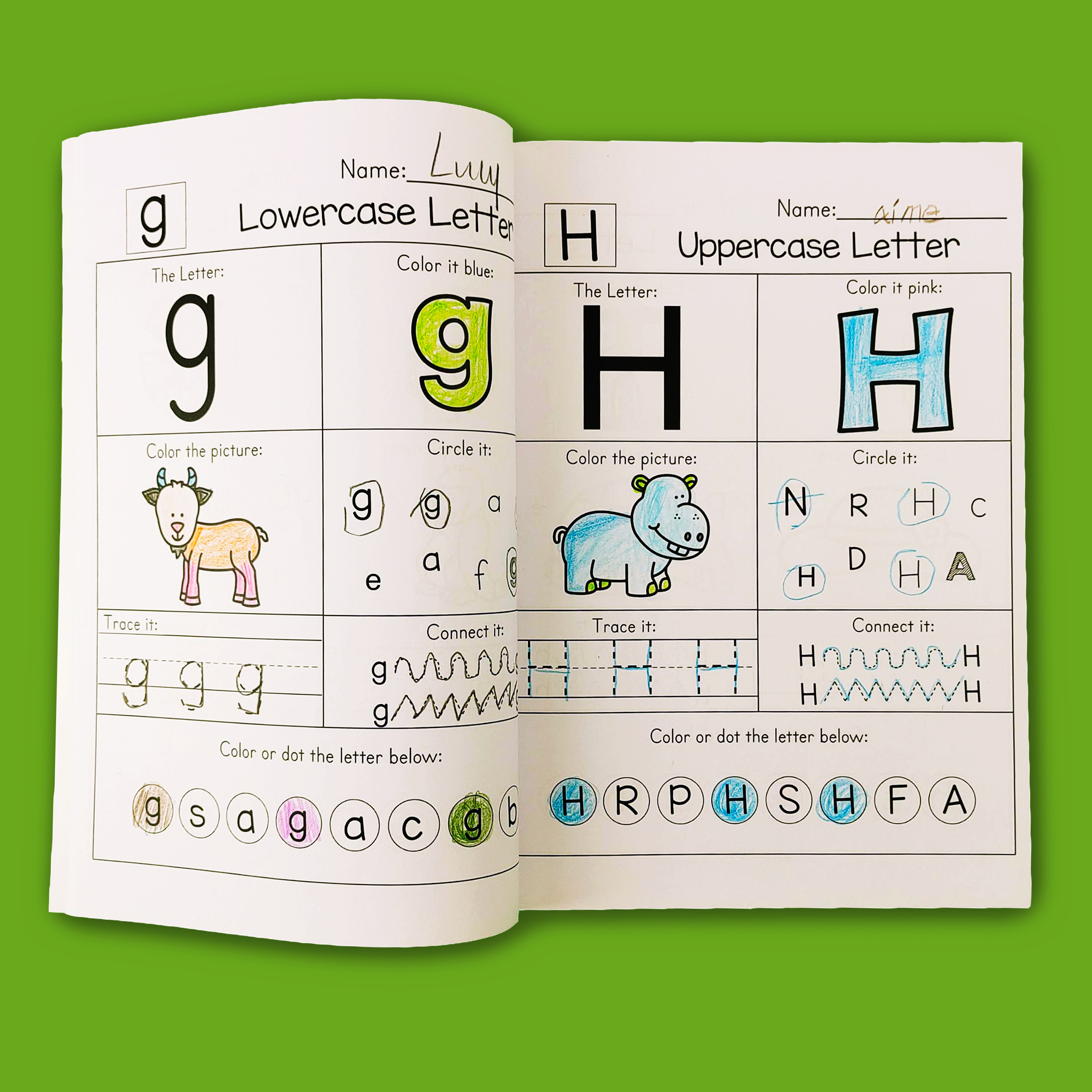 4-Volume Kids' Alphabet Learning Book Set - Interactive Letters ...