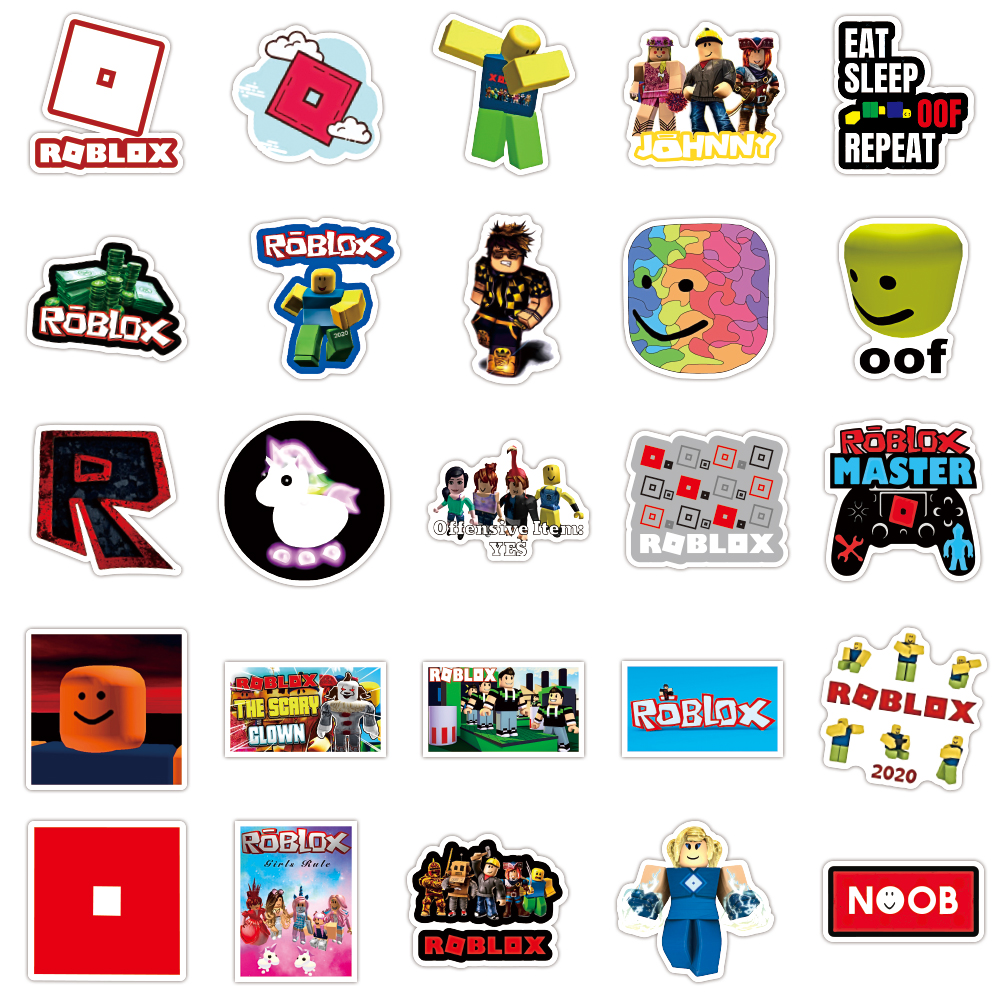 50PCS Hot Game Roblox Stickers for Helmet Bicycle Hand Account Pencil ...