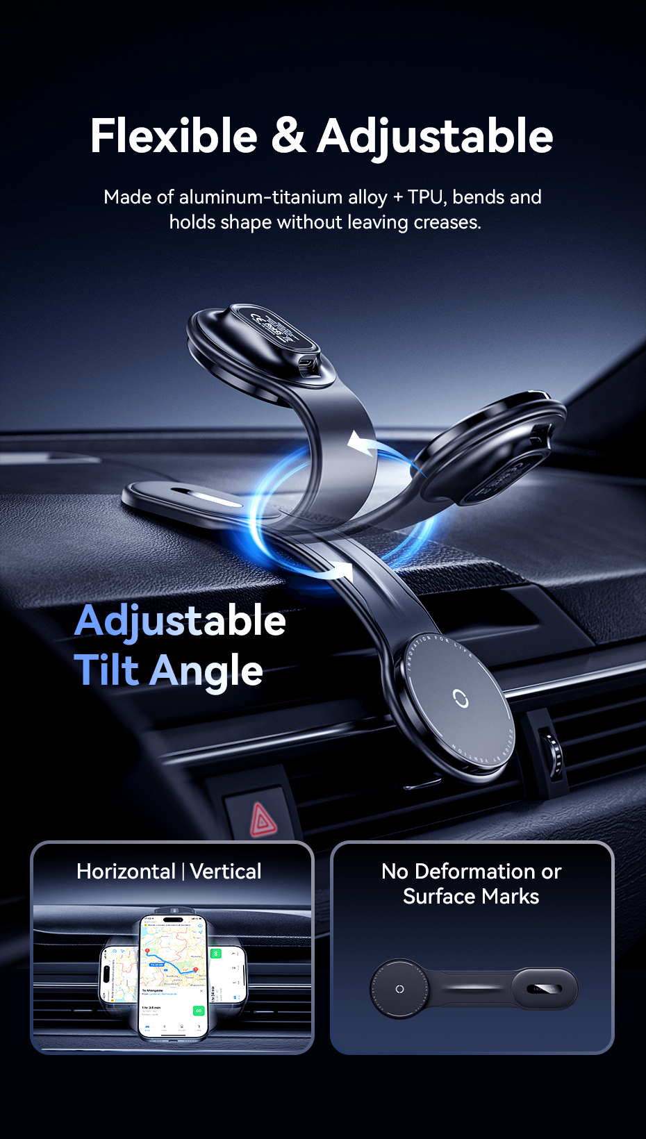 Vention 15W Magnetic Car Phone Holder, Wireless Charging Mount for ...