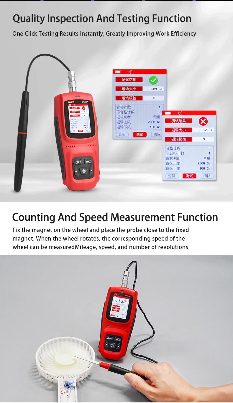 UNI-T UT335C Permanent Magnet Gauss Meter Handheld Digital Tesla Meter ...