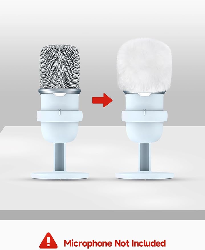 Mic Foam Cover with Furry Windscreen Muff Windshield Compatible for ...