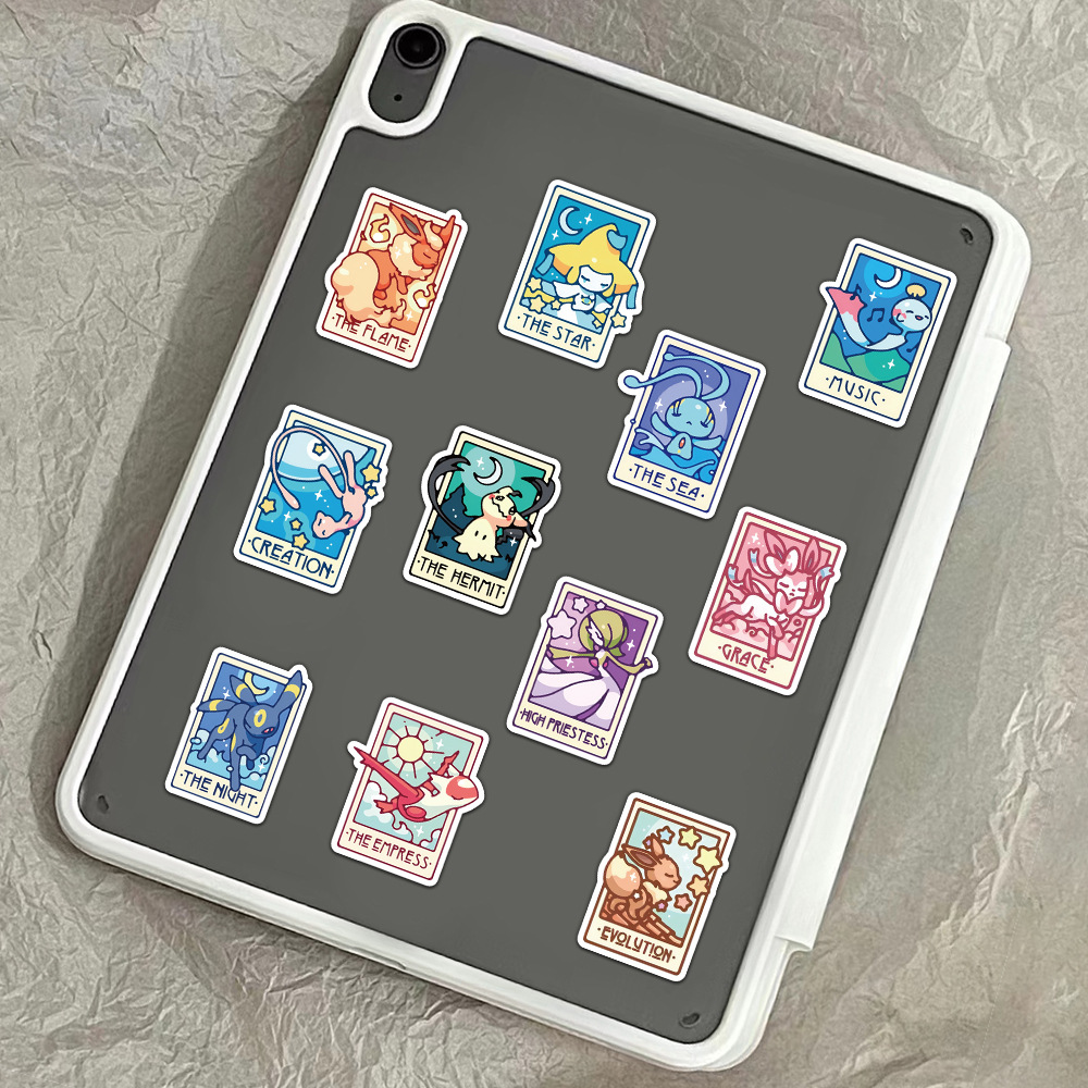 45pcs Pokemon Mini Card Stickers Pikachu Eevee DIY Luggage Phone ...