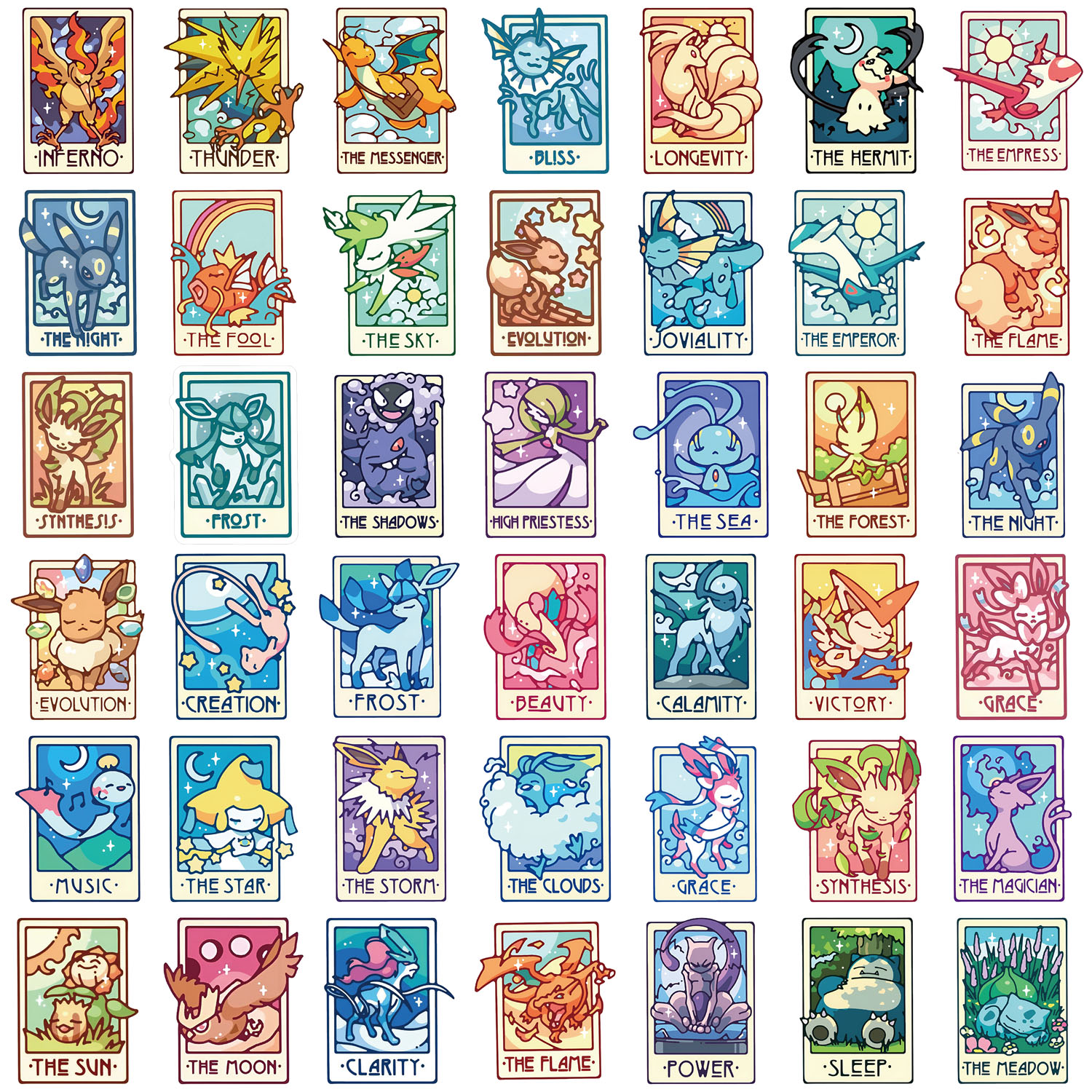 45pcs Pokemon Mini Card Stickers Pikachu Eevee DIY Luggage Phone ...