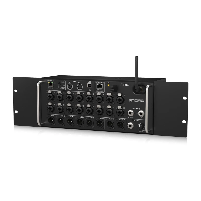 MIDAS MR18 Rack Mount Professional Digital Mixer Built-in Wifi DSP ...