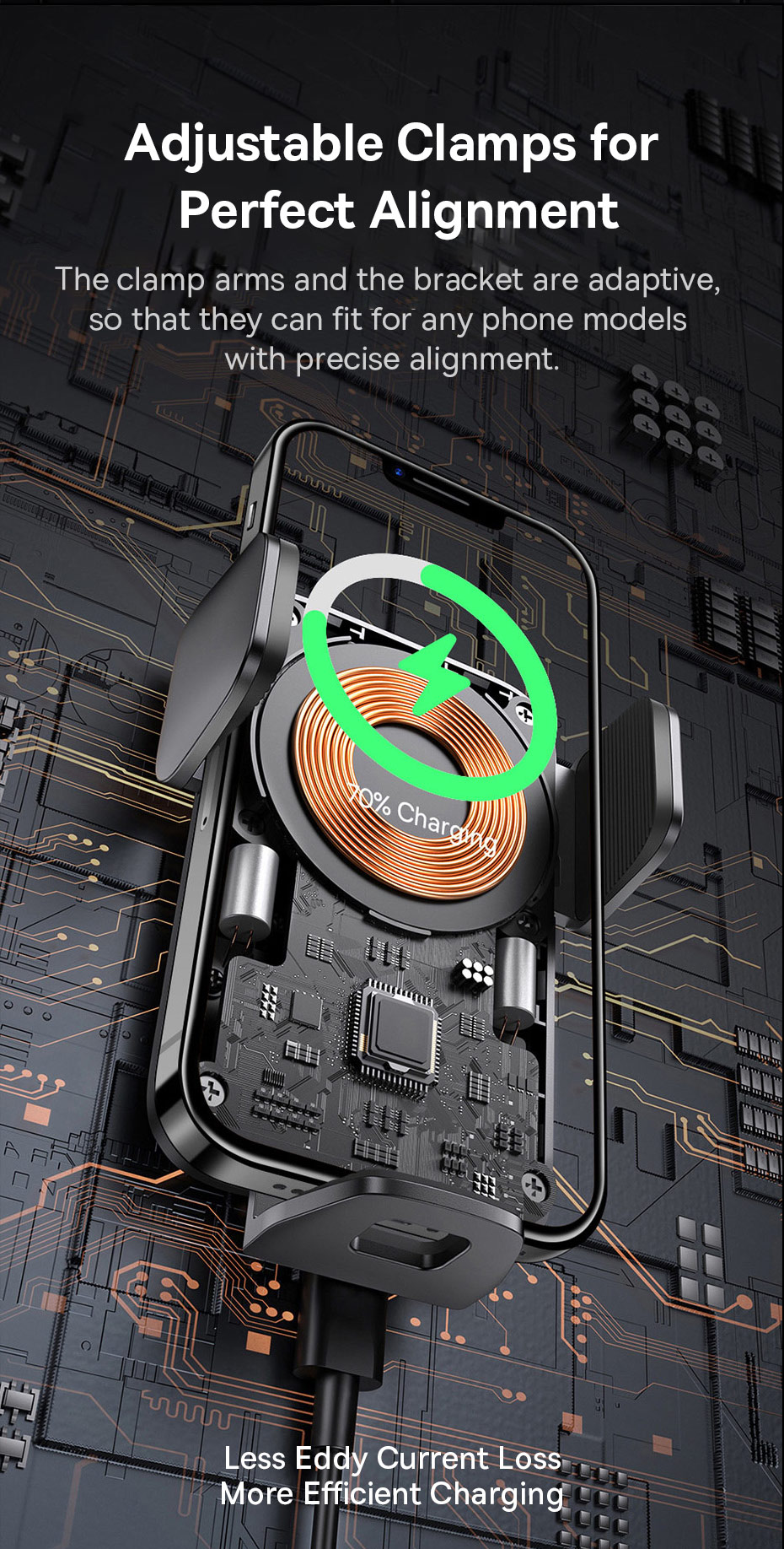 Baseus Automatic Alignment Car Phone Holder Wireless Charger Phone ...