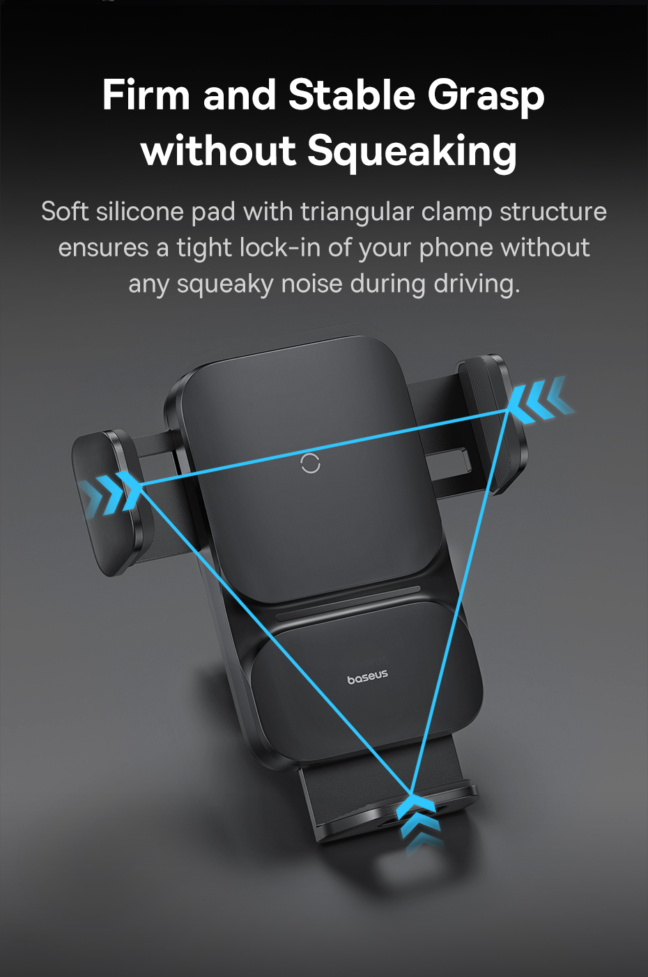 Baseus Automatic Alignment Car Phone Holder Wireless Charger Phone ...