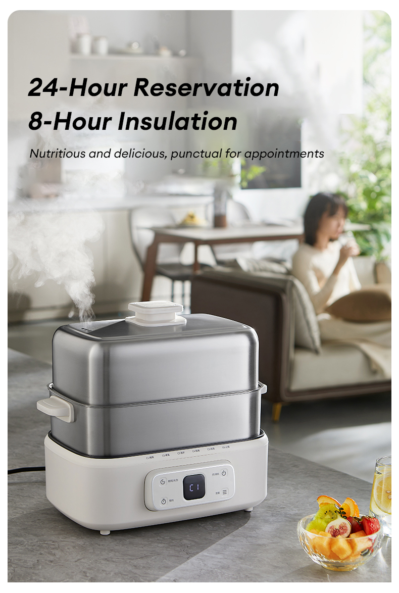 MODONG 18L Electric Steamer Stainless Steel Steamer 3-layer Household ...