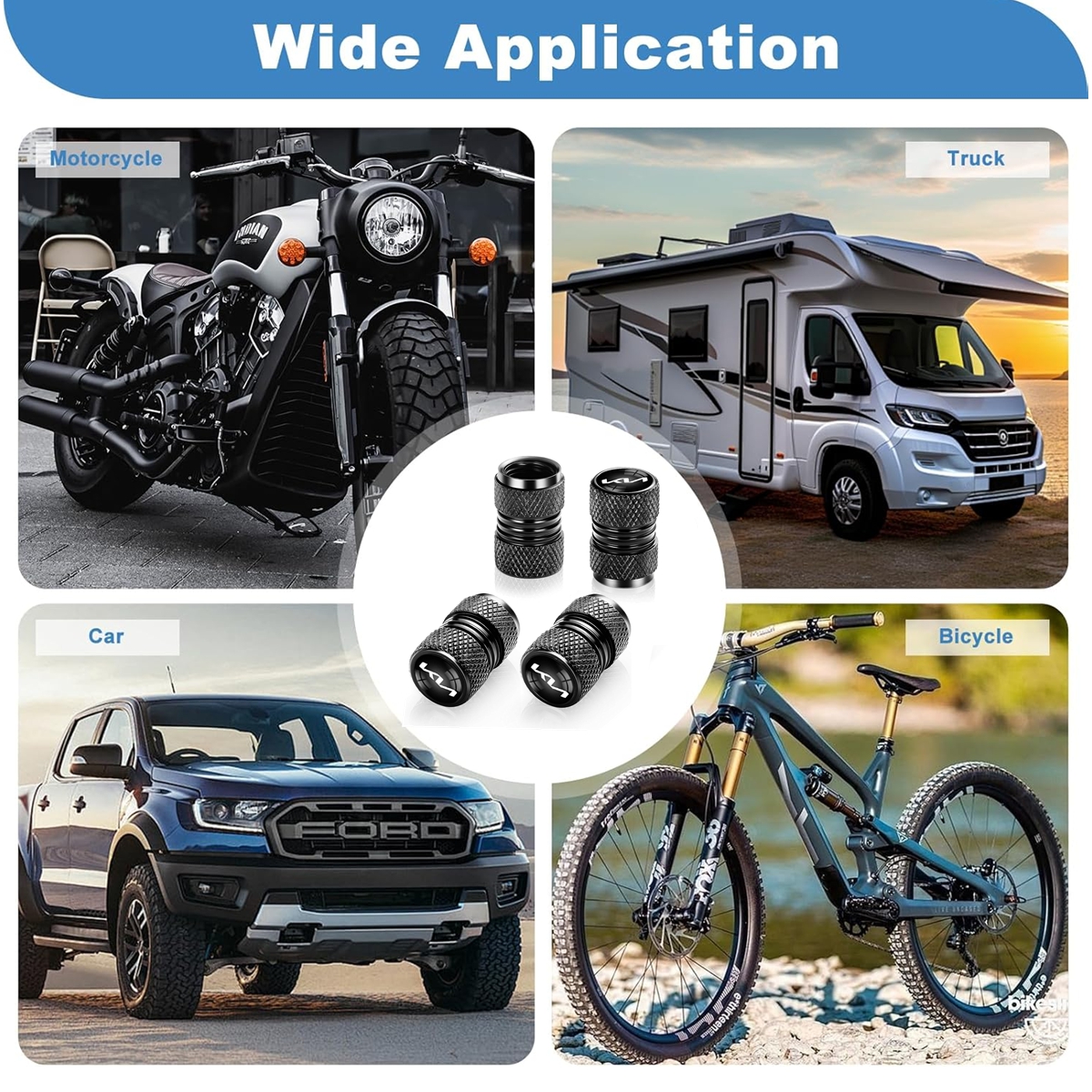 4Pcs Car Tire Valve Stem Cap,Tire Valve Cap Accessory,Air Leakage ...