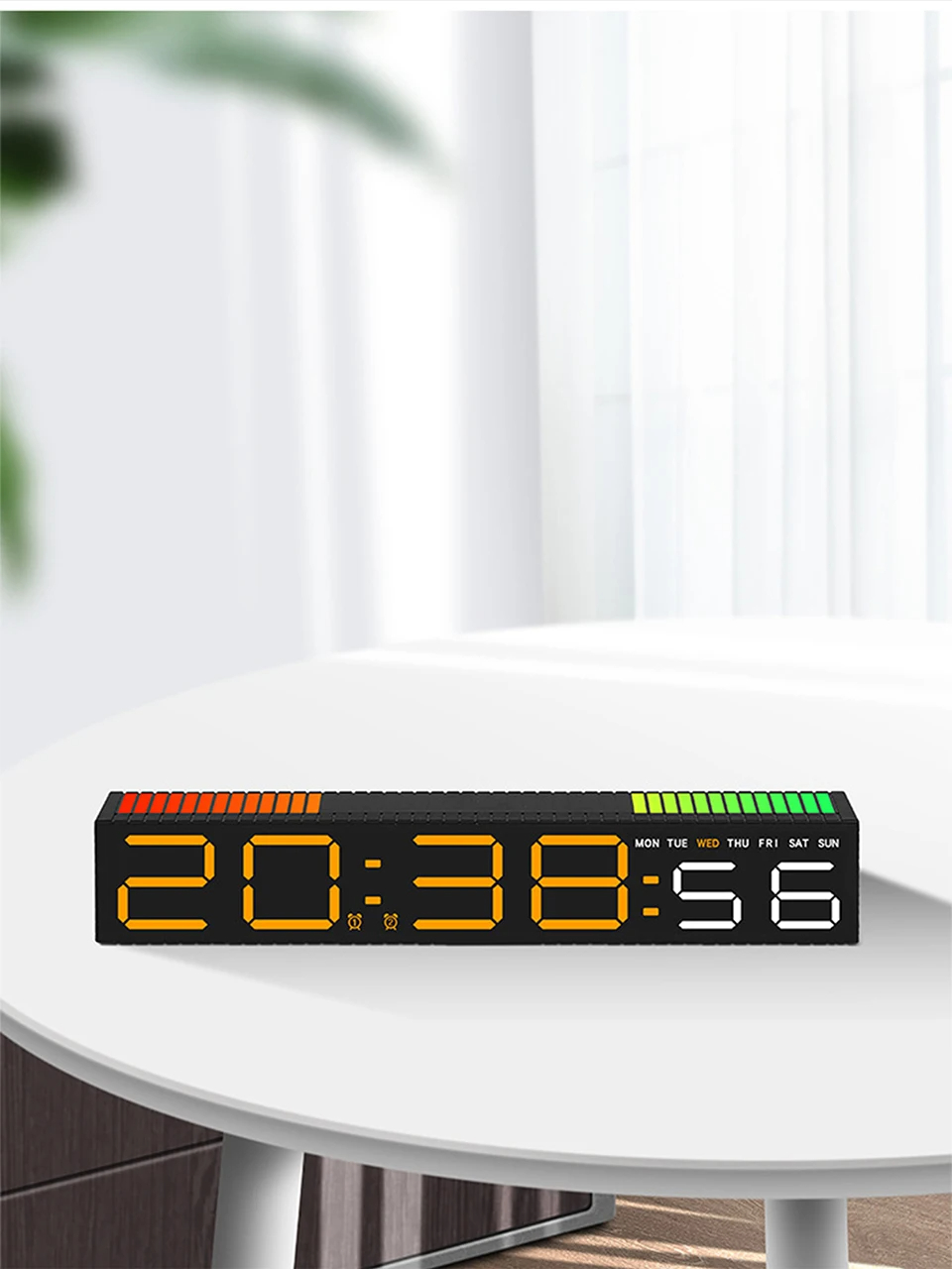 Digital Pickup LED Clocks Rechargeable Dual Alarm Table Clock with 3 ...