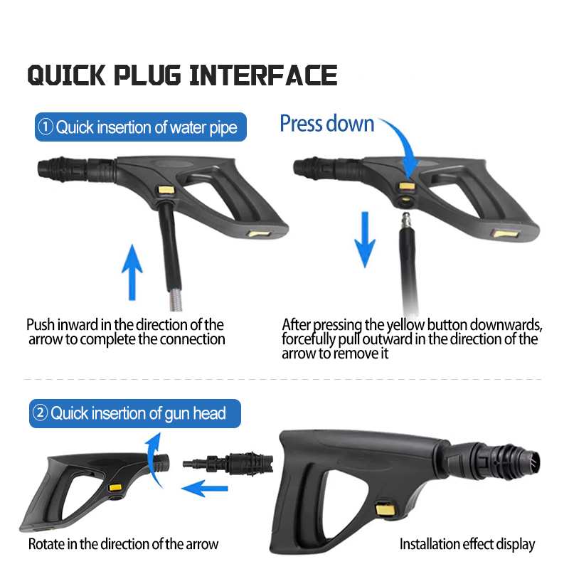 【MY Stock】3000W High Pressure Water Jet Car Wash Home Cleaner Spray Car Washer Automatic Water ...
