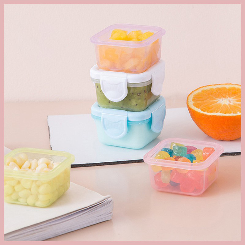 Portable Food Storage Box, BPA-Free Baby Food Container With Lid, Fresh ...