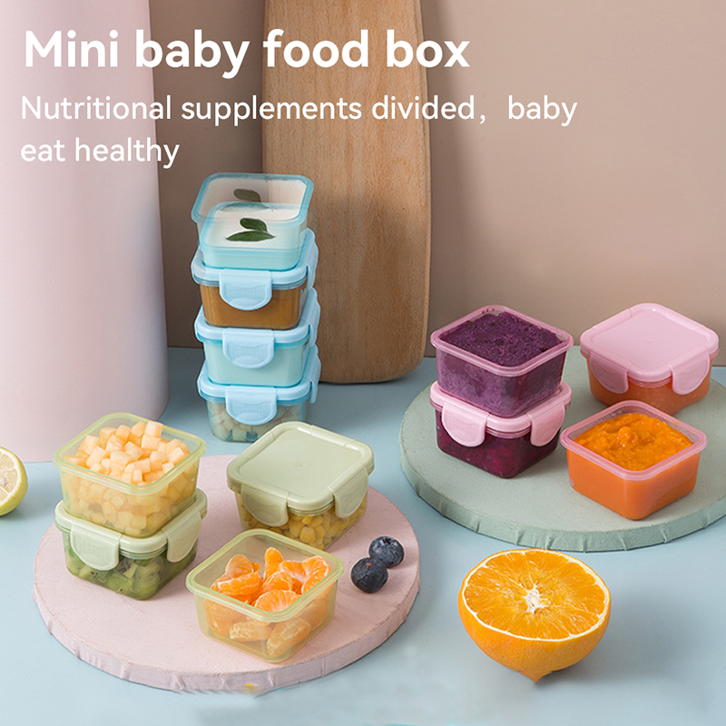 Portable Food Storage Box, BPA-Free Baby Food Container With Lid, Fresh ...