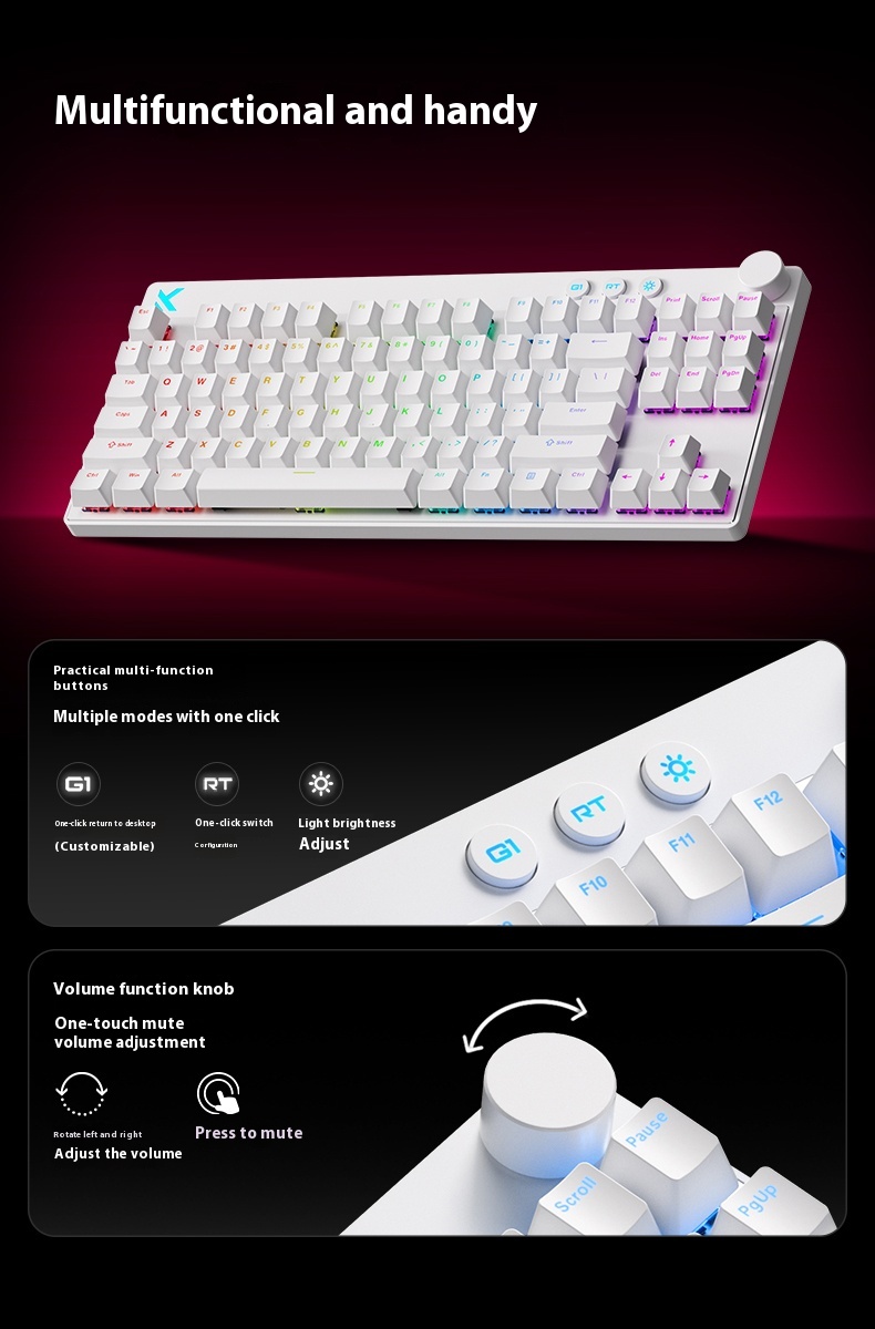 MCHOSE Mix 87 Magnetic Keyboard 75% Hot swappable RGB 8K 0.08ms Low ...