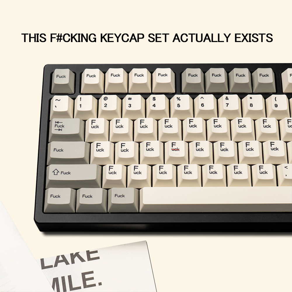 F-ck Keycaps 144Keys/Set Legitimate Rebellion in the Office PBT Cherry ...