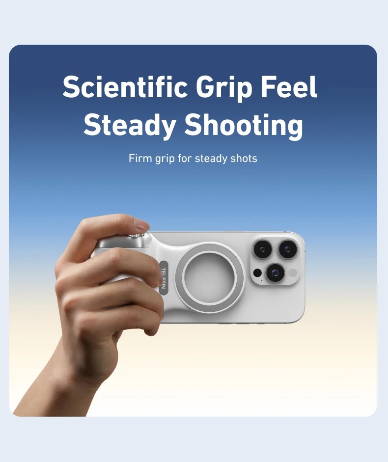 Magnetic Phone Camera Shoot Hand Grip Phone Holder Shooting Aid Remote ...