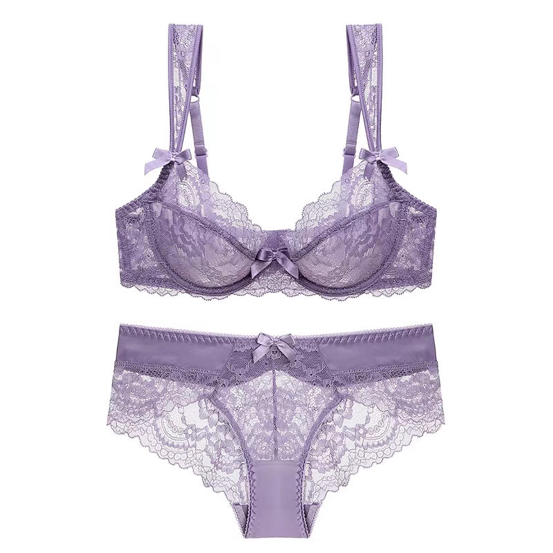 2025 new women sexy lady Purple Romeo Design Sexy Lace Push-Up Bra ...