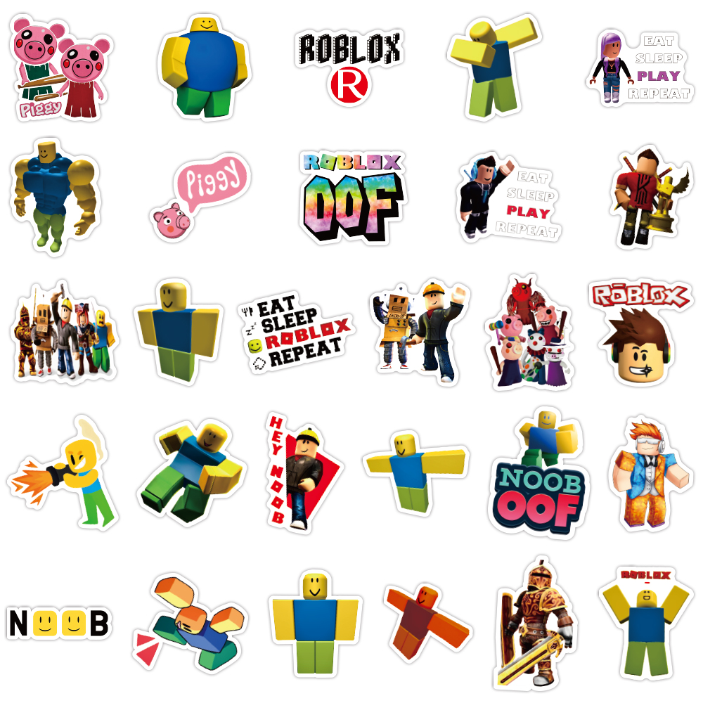 50pcs Game Roblox Waterproof Stickers DIY Water Cup Luggage Notebook ...