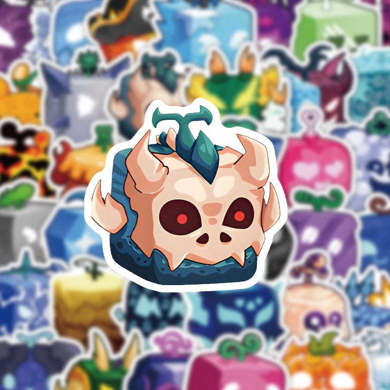 60/50pcs Blox Fruits Game Stickers, Waterproof Graffiti Decals for ...