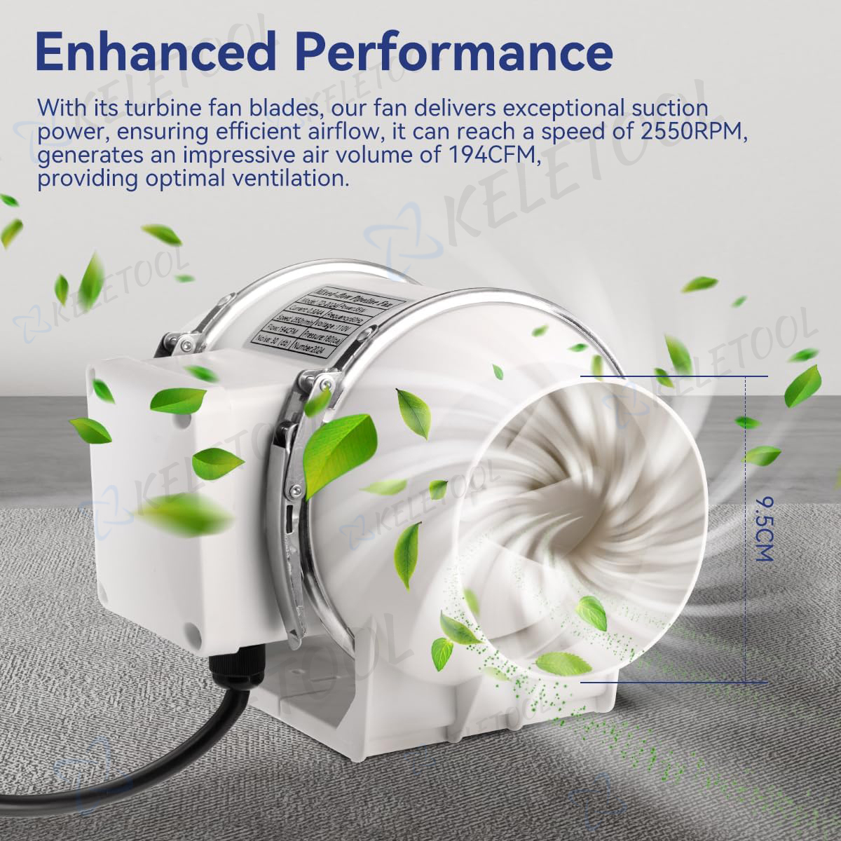 4"6"8" Exhaust Fan Wall Window Toilet Mountable Exhaust Fan Pressure ...