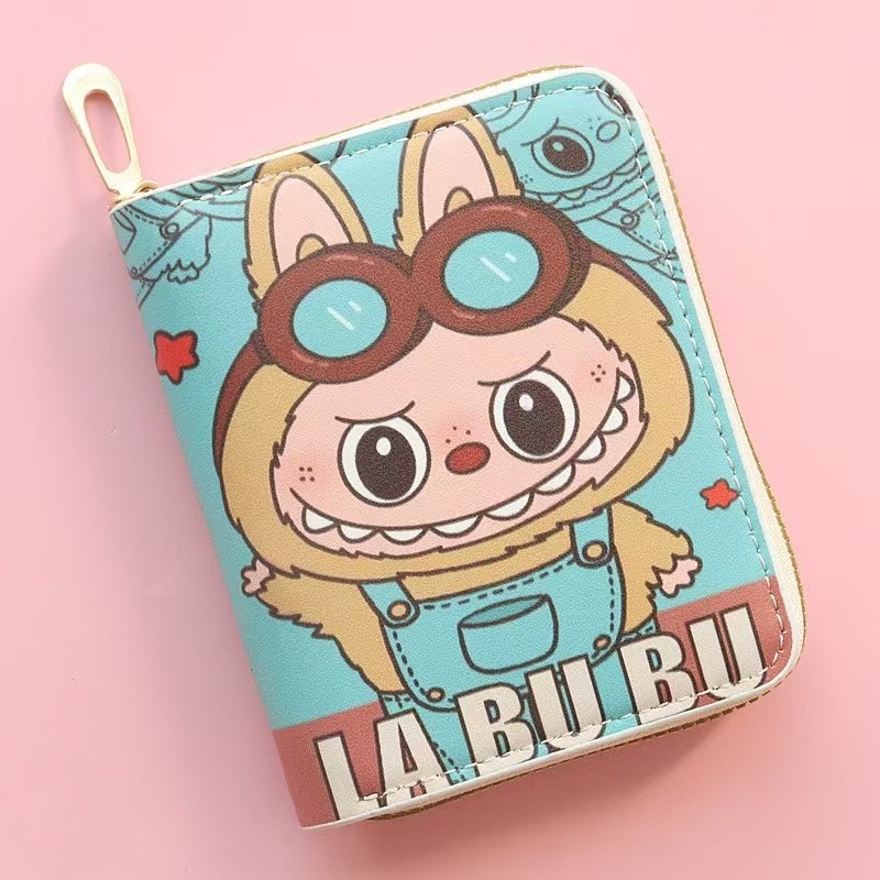 Cartoon LABUBU wallet Cute LABUBU coin purse Funny card bag Kids ...
