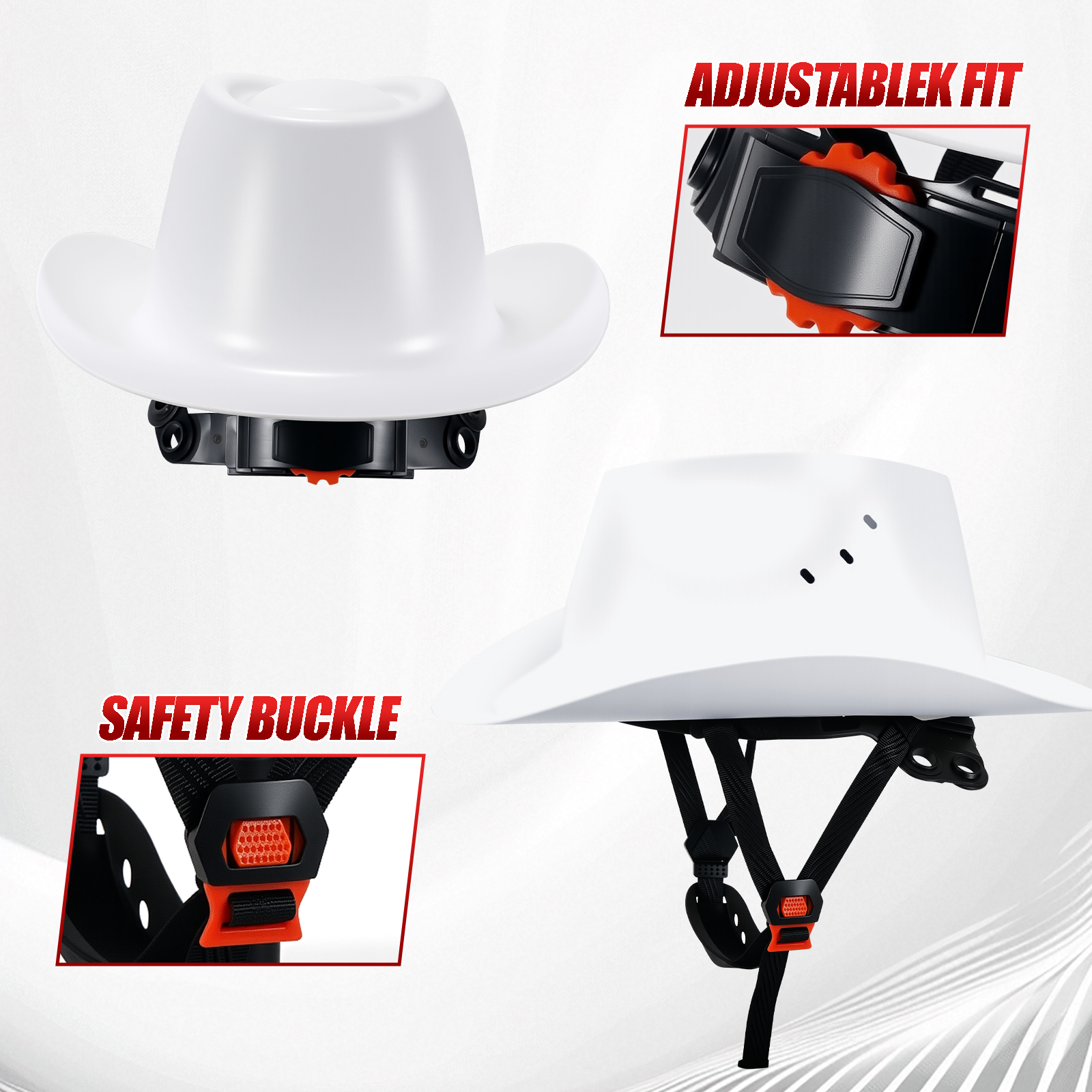 LOEBUCK Cowboy Hard Hat - Western Style Construction Helmet with Full ...