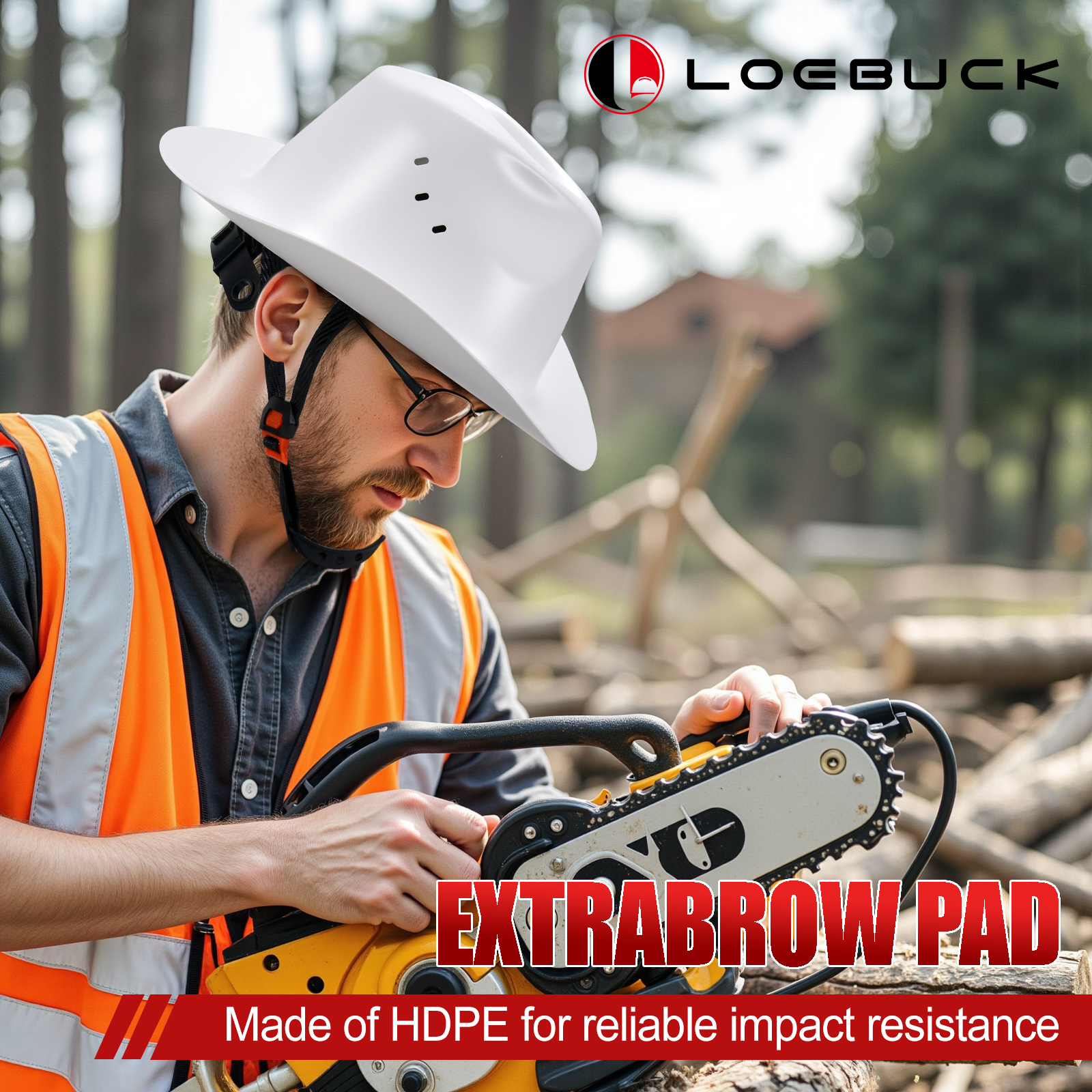 LOEBUCK Cowboy Hard Hat - Western Style Construction Helmet with Full ...