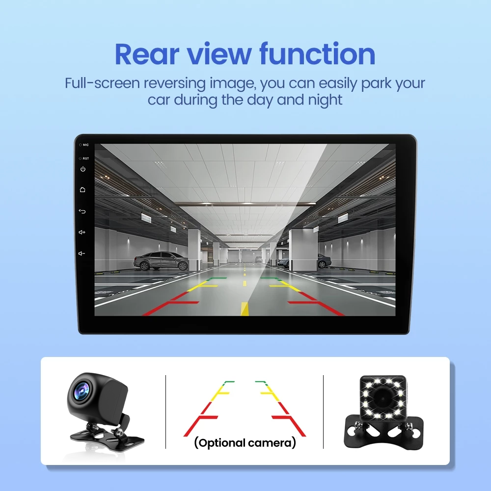 ESSGOO QLED Screen Wireless Carplay Android Auto 6+128GB 7" 9" 10" 2 Din Car Radio MP5 Player ...