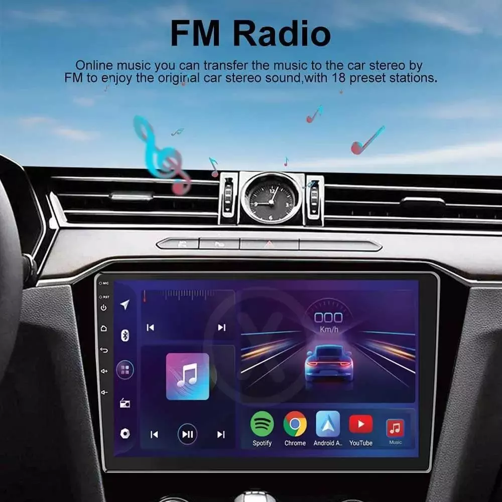 ESSGOO QLED Screen Wireless Carplay Android Auto 6+128GB 7" 9" 10" 2 Din Car Radio MP5 Player ...