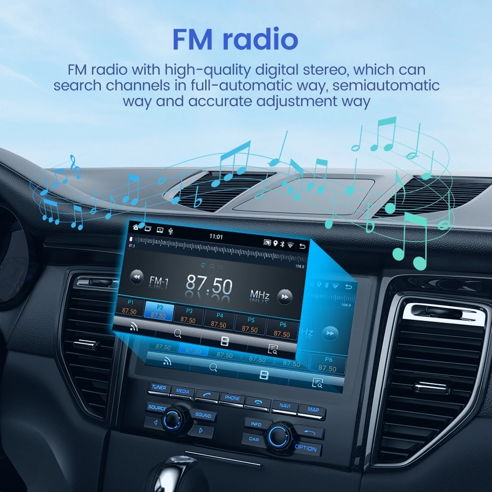 ESSGOO 6+128GB Octa-core Android 14 Carplay Android Auto 7" 9" 10" 2 Din Car MP5 Player QLED ...