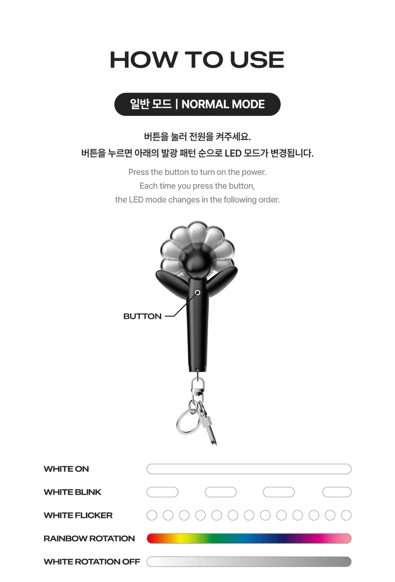 Genuine g dragon light stick GD lightstick Official Mini Light Keyring ...