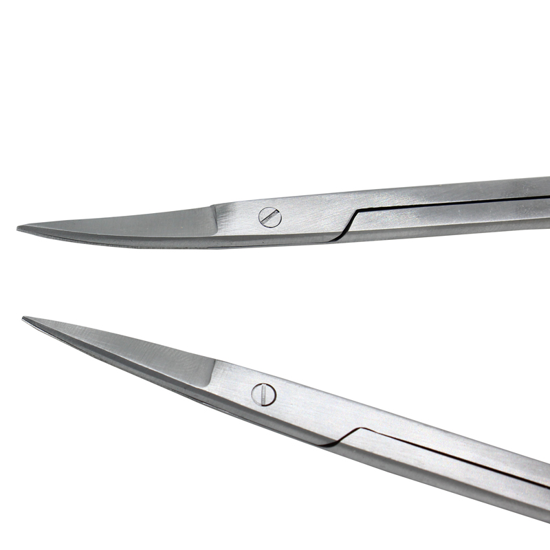 Stainless Steel Dental Surgical Scissors Straight/Curved Tip Gold ...