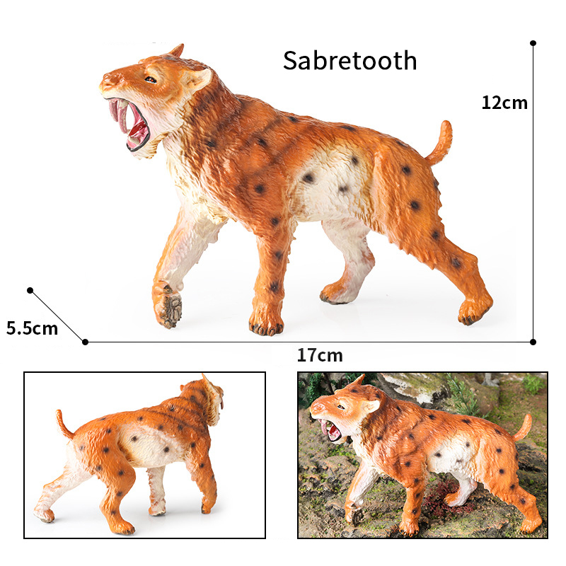 Prehistoric creature Ice Age sabretooth saber toothed tiger solid ...