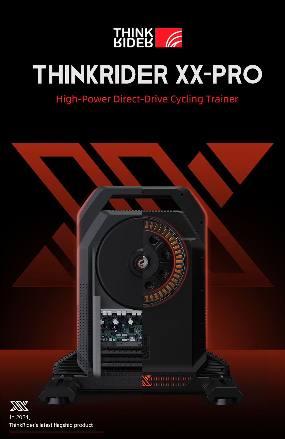 ThinkRider XXPRO Direct Drive Smart Bike Trainer Max 2500W Indoor ...