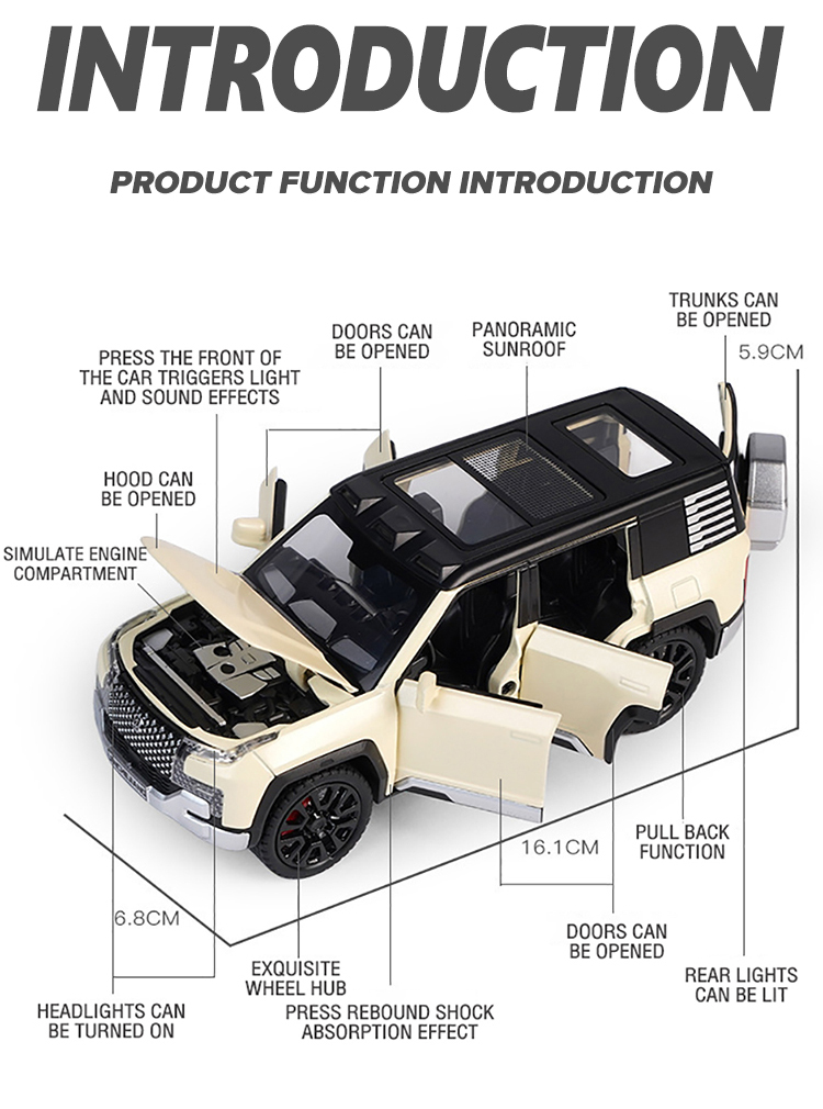 KLT 1:32 BYD Yangwang U8 Metal Alloy Toys Car Model Diecast Vehicle For ...